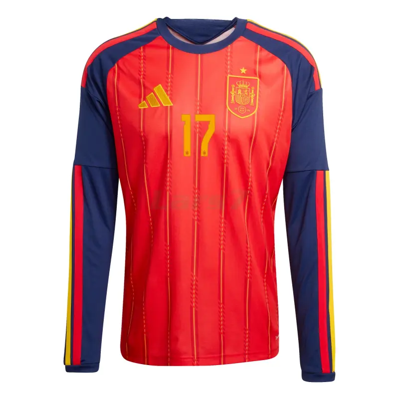 Camiseta Williams Jr 17 España Primera Equipación 2026 ML Rojo/Azul - LARS7