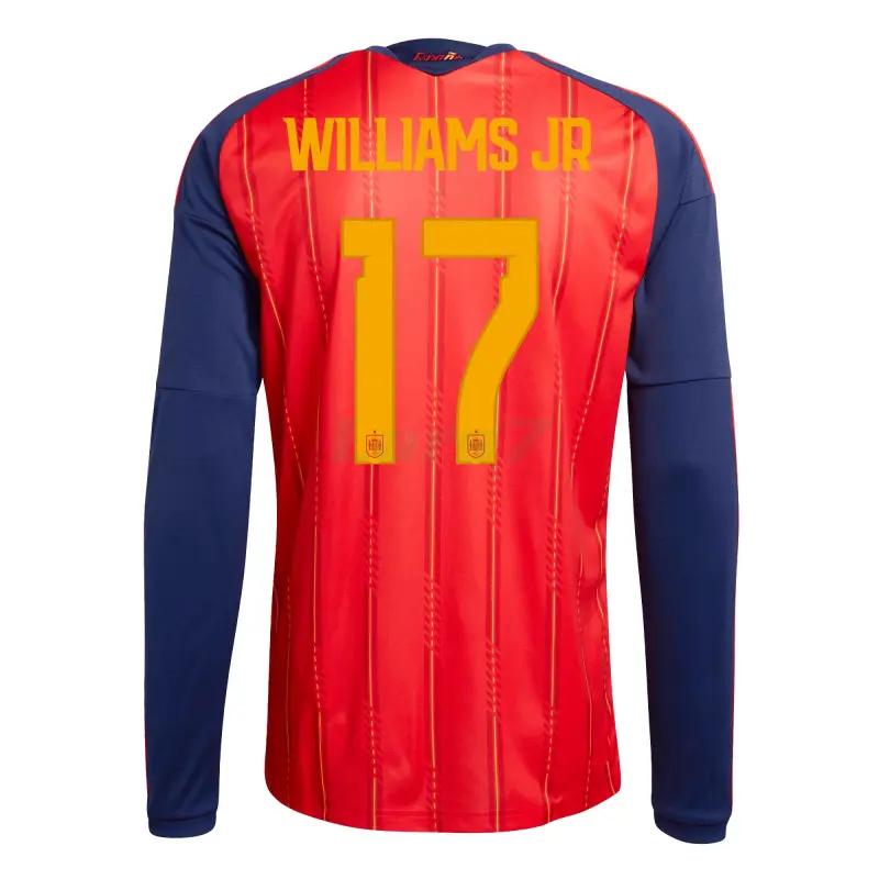Camiseta Williams Jr 17 España Primera Equipación 2026 ML Rojo/Azul - LARS7